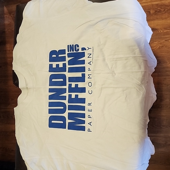 Shirts | Xl The Office Dunder Mifflin Paper Company White And Blue Tee ...